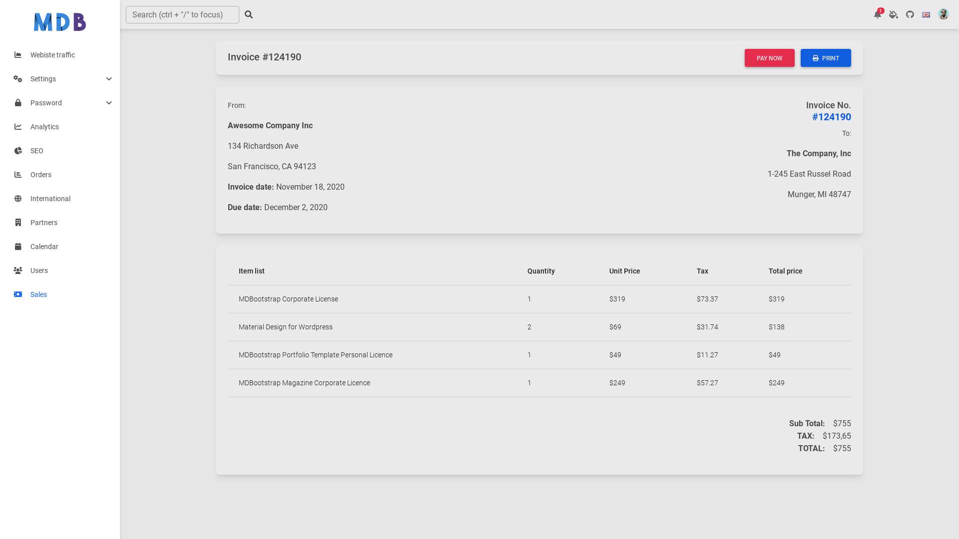 MDBootstrap Snippets - Material Design for Bootstrap