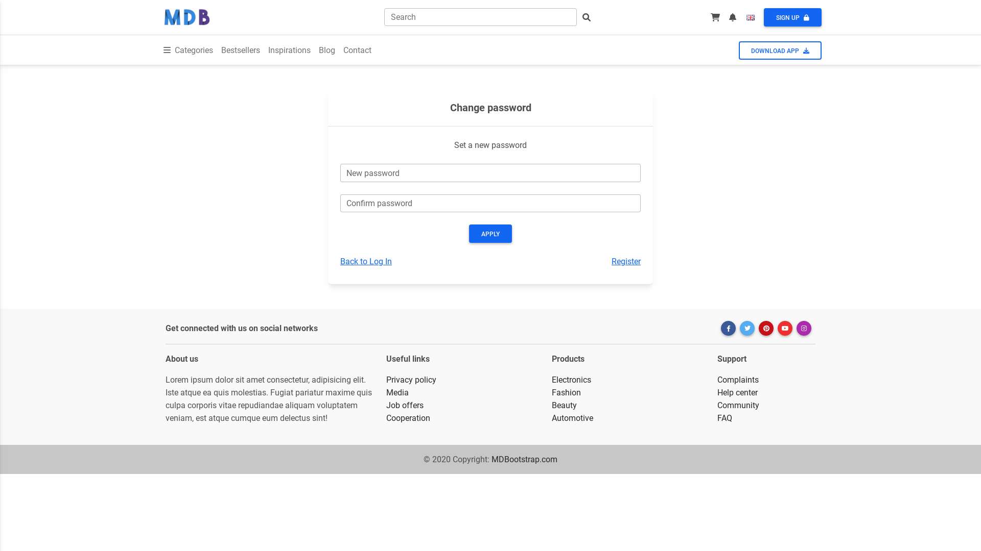 MDBootstrap Snippets - Material Design for Bootstrap