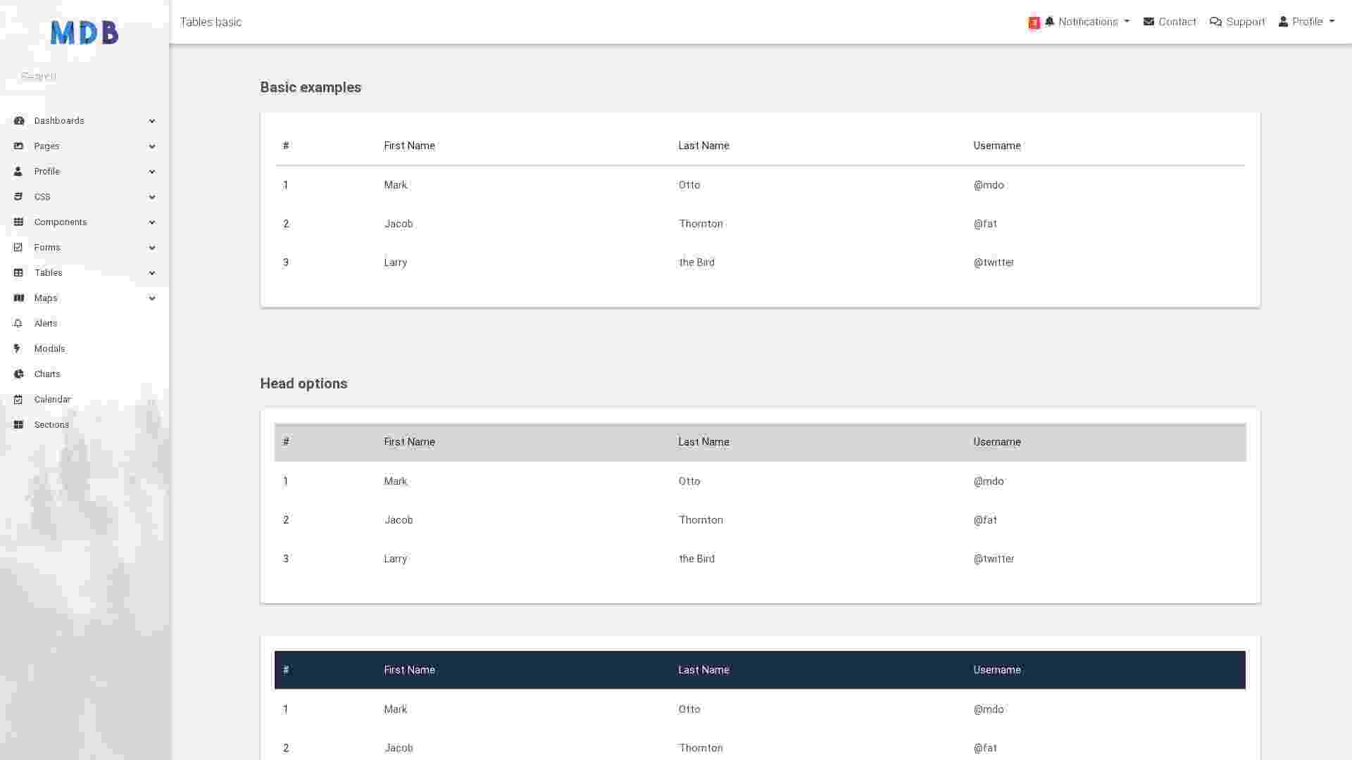 MDBootstrap Snippets - Material Design for Bootstrap