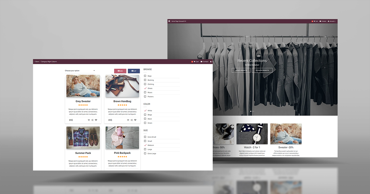 E-Commerce - MDBootstrap