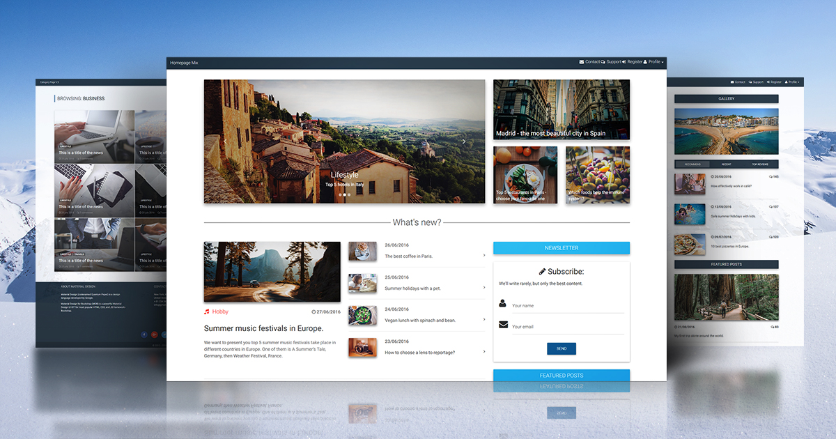 Material Design Bootstrap Template