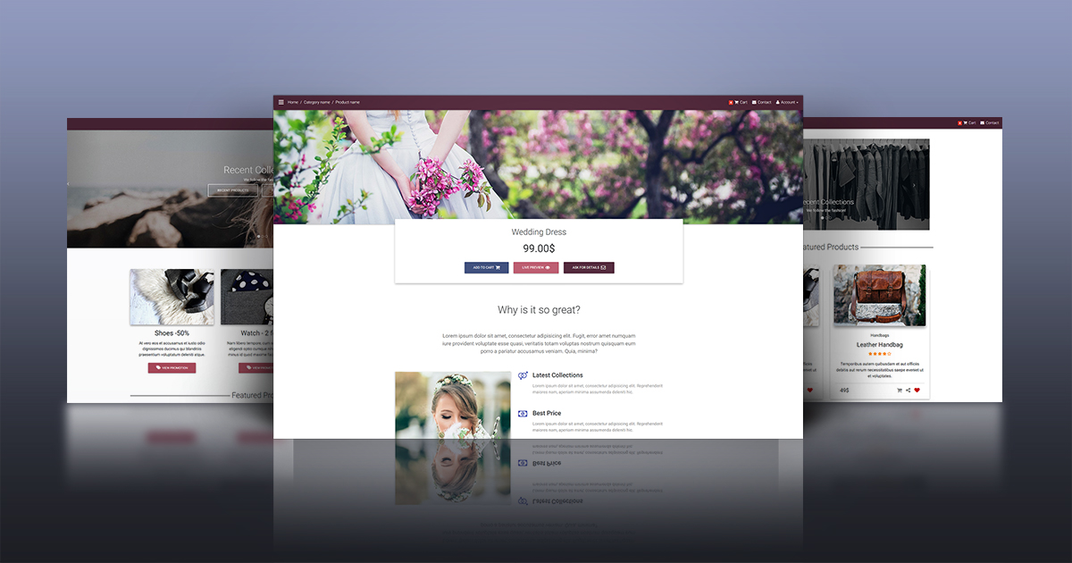 E-Commerce - MDBootstrap