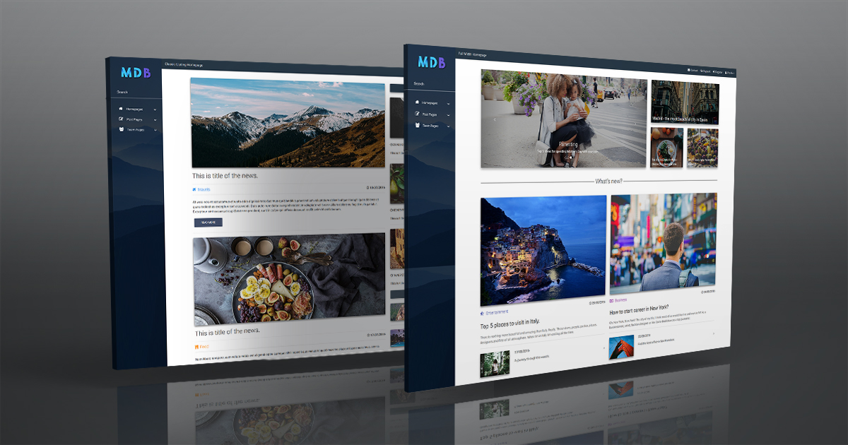Material Design Bootstrap Template