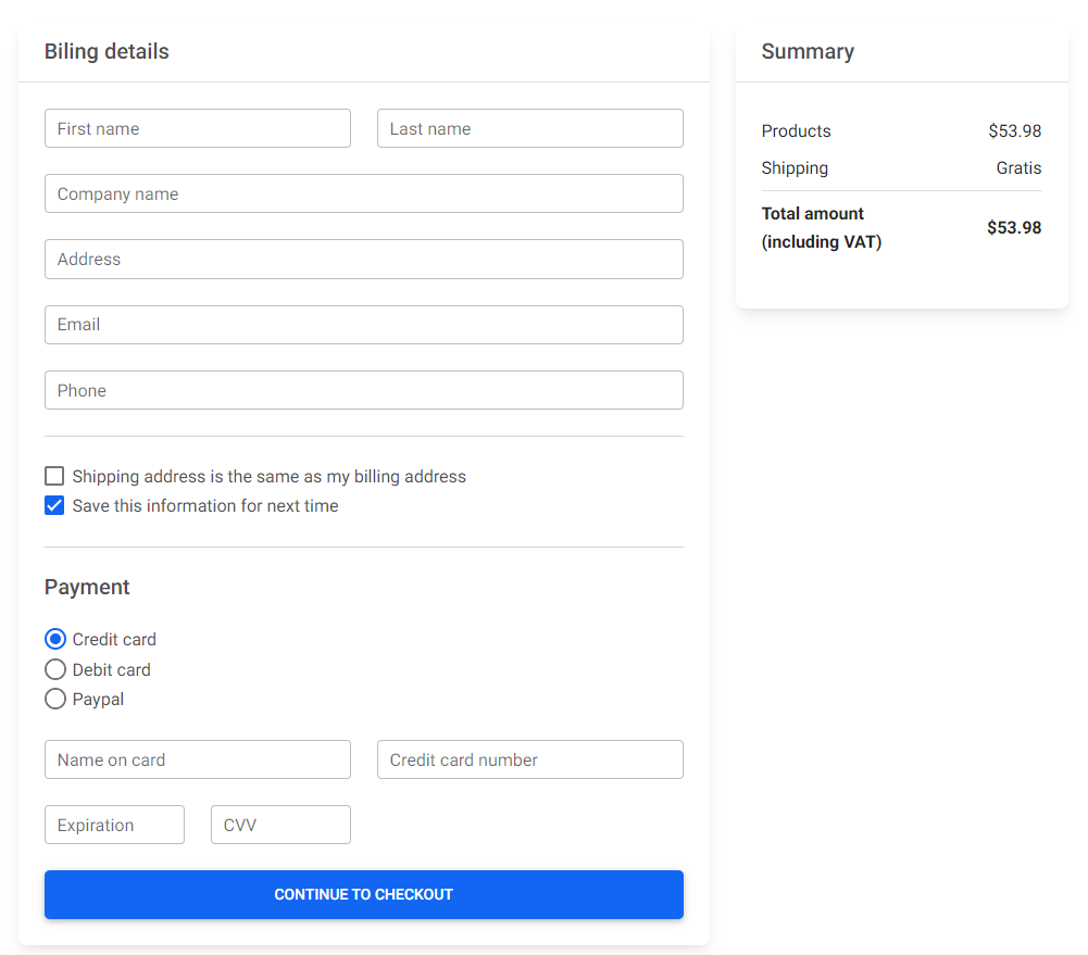 Bootstrap credit card form Npm