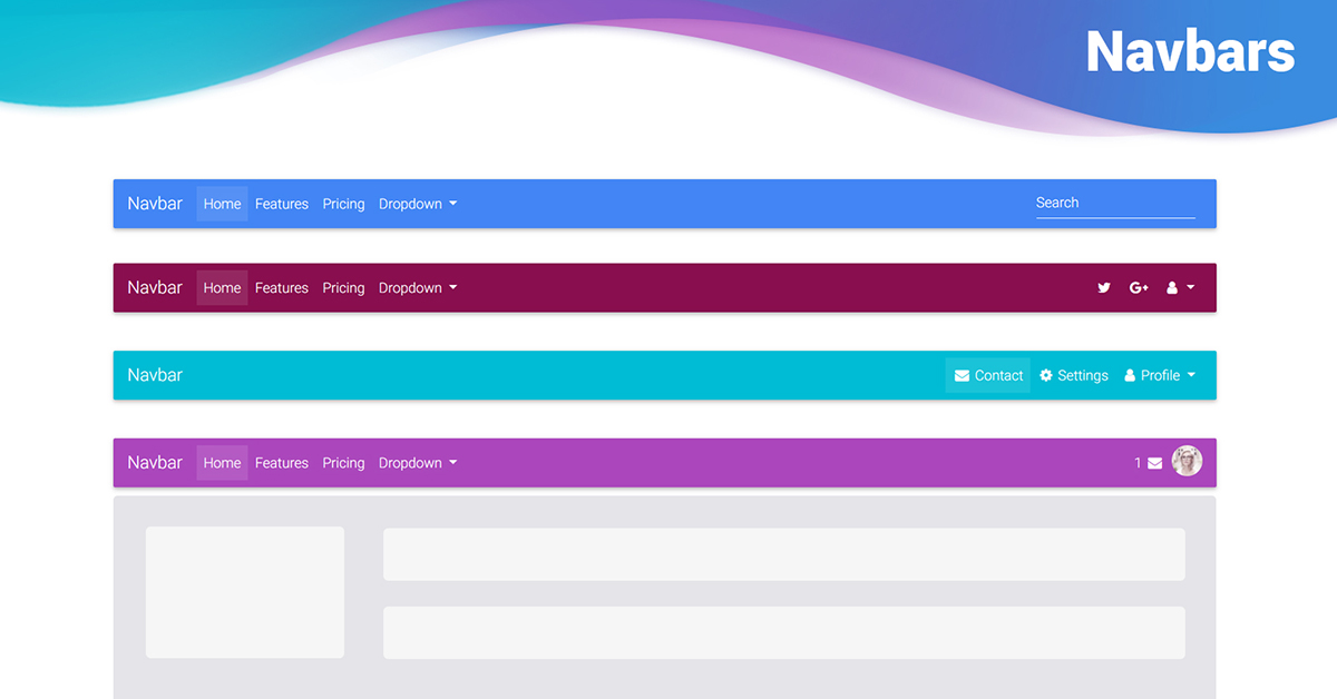 React Bootstrap Navbar Template