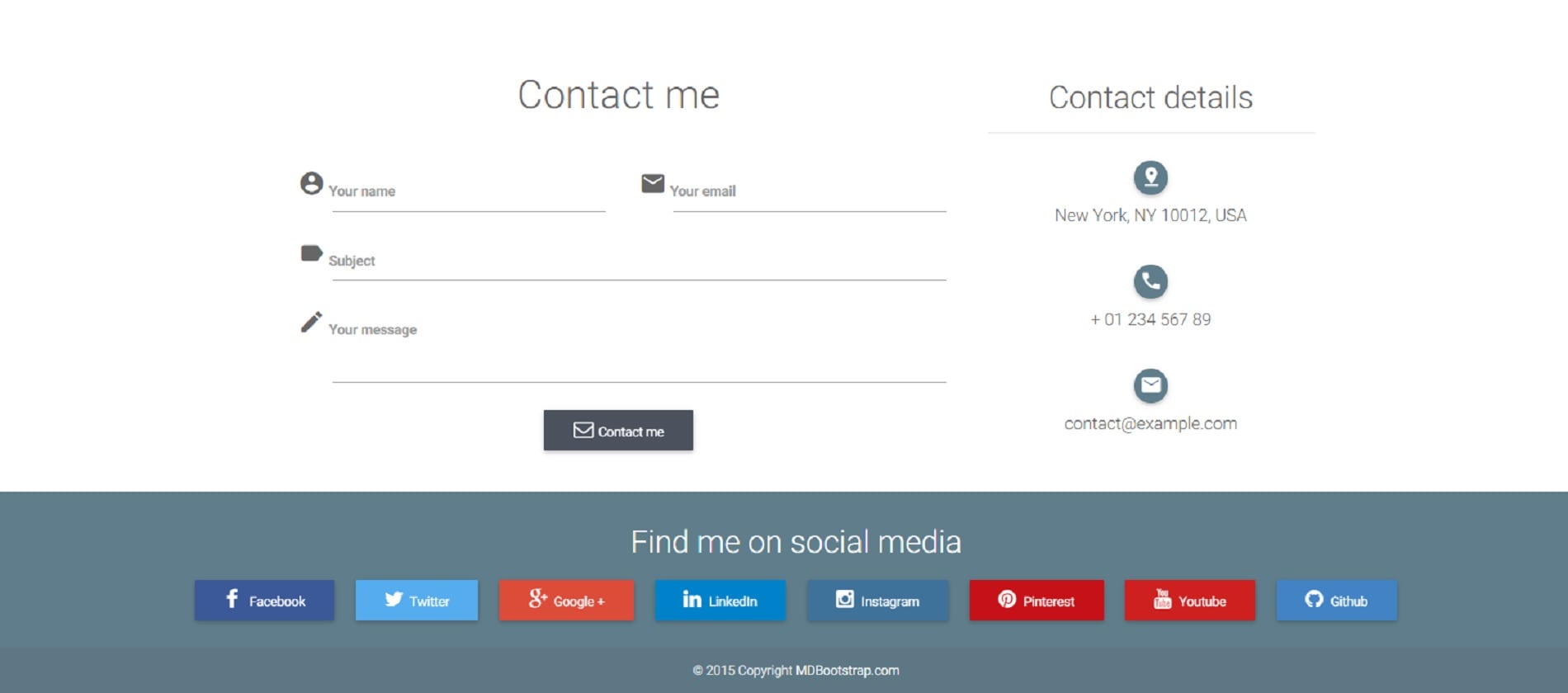 Vue Panels Bootstrap 4 Material Design Examples