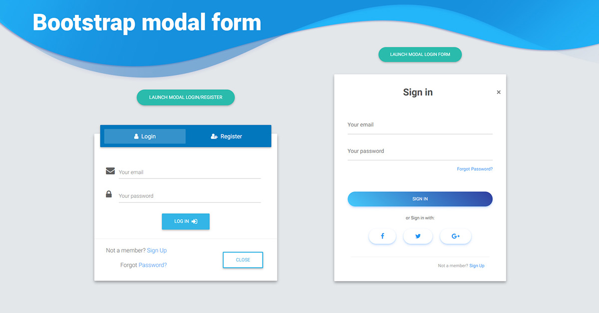 Bootstrap Modal Form Examples Tutorial Basic Advanced Usage 