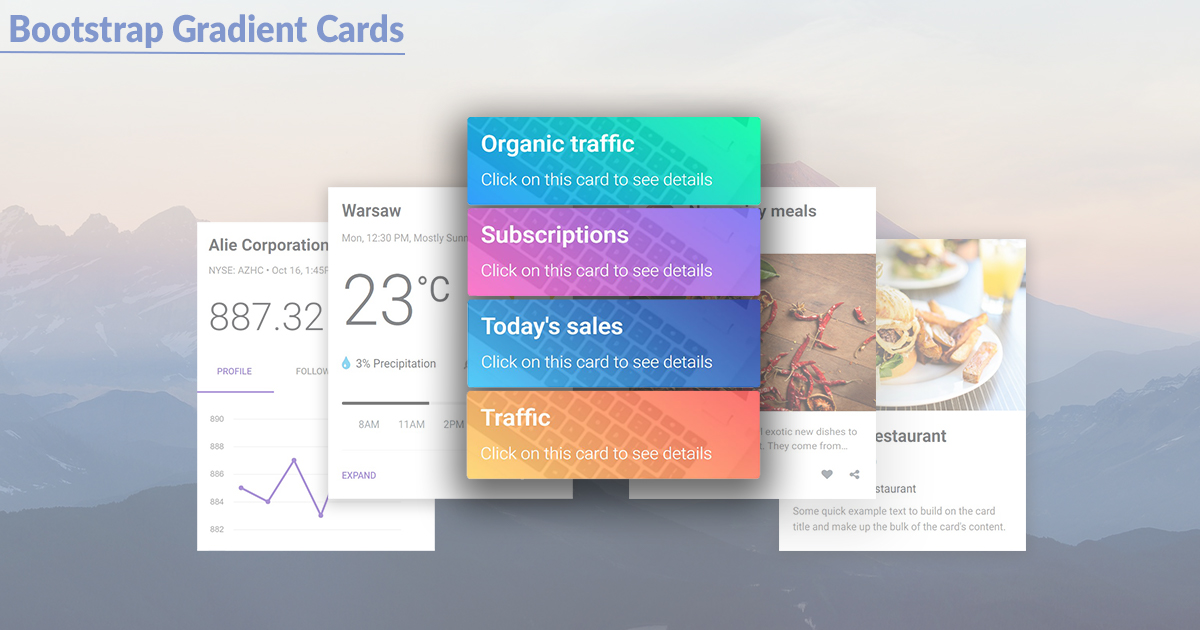 Bootstrap Extended Cards Examples Tutorial Basic Advanced Usage 